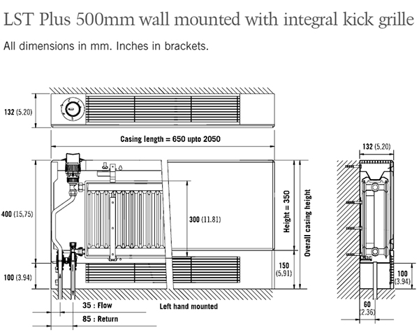 Stelrad LST Plus K1 Single Convector 650mm x 500mm High Radiator