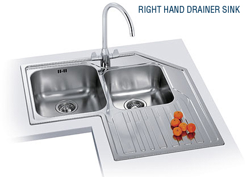 Franke Studio STX 621-E Stainless Steel Corner Inset Sink